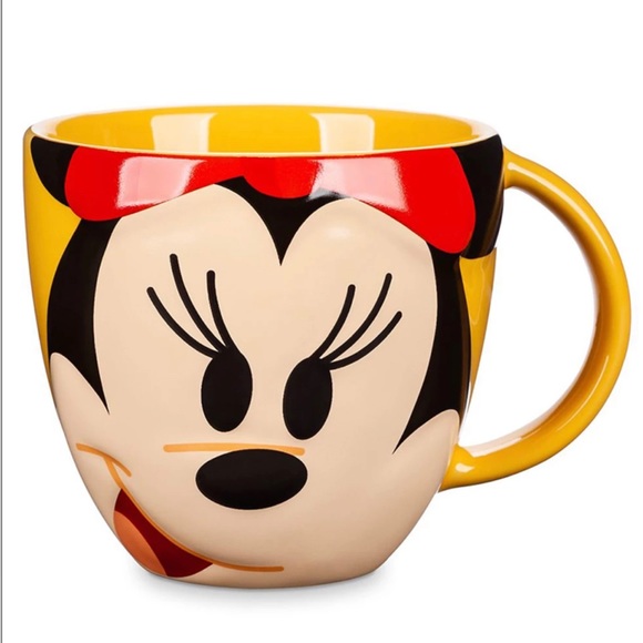 Disney | Kitchen | Disneys Mouseware Minnie Mouse Face 3d Ceramic Mug ...
